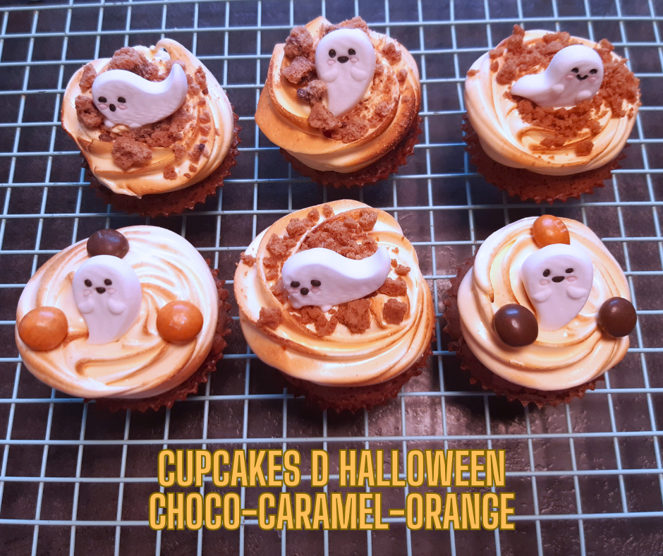 CUPCAKES D HALLOWEEN CHOCO-CARAMEL-ORANGE – Pâtisseries de Choupie